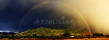 Complete Rainbow stock photo. Image of rainbow, mountain - 25020716