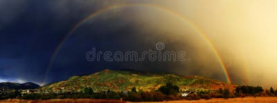Complete Rainbow stock photo. Image of rainbow, mountain - 25020716