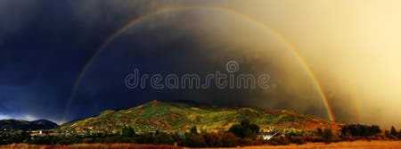 Complete Rainbow stock photo. Image of rainbow, mountain - 25020716