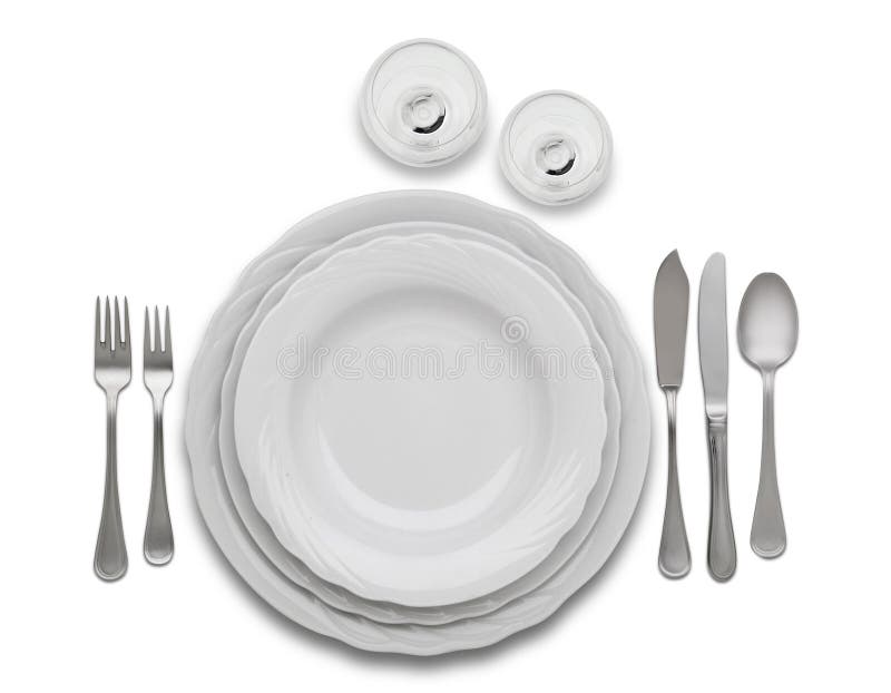 Complete Restaurant Set Table Stock Photo - Image of knife, table: 17708952