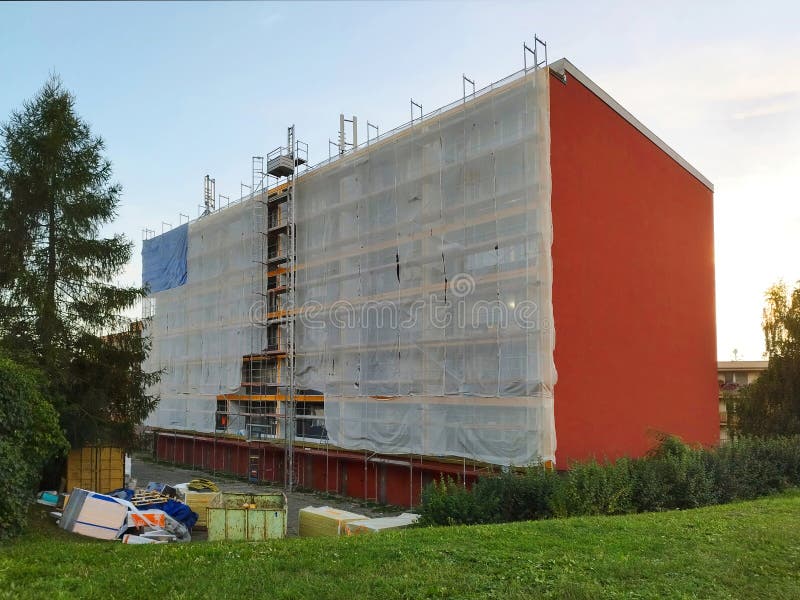 Complete Revitalization of a Panel House. Editorial Photo - Image of ...