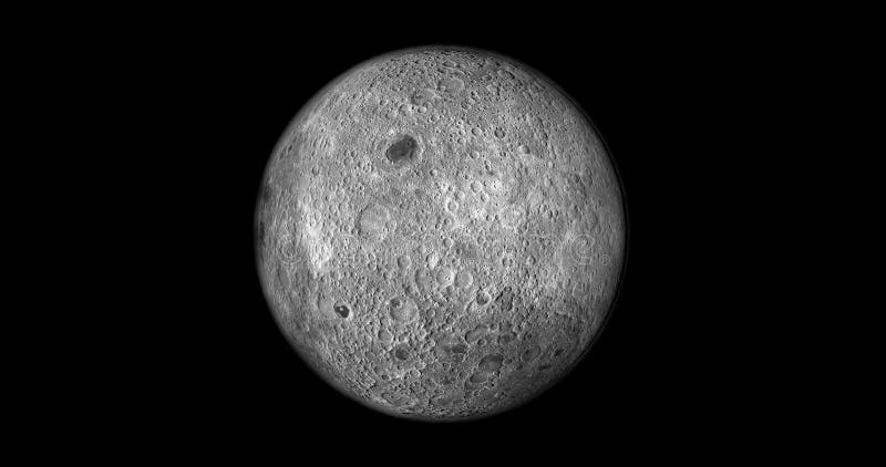 Complete Rotation of the Lunar Body of the Moon. Loop Stock Video ...