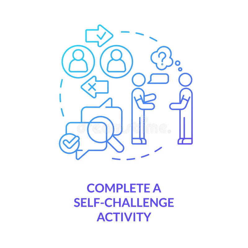 Complete Self Challenge Activity Blue Gradient Concept Icon Stock ... Complete Self Challenge Activity Blue Gradient Concept Icon Stock ...