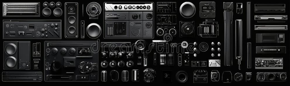 A Complete Set of Advanced Interface Elements for High-tech Design in ...