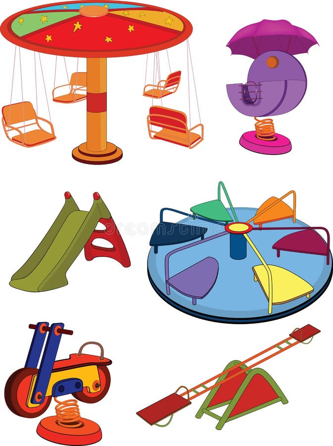 The Complete Set a Children S Swing. Cartoon Stock Vector ...