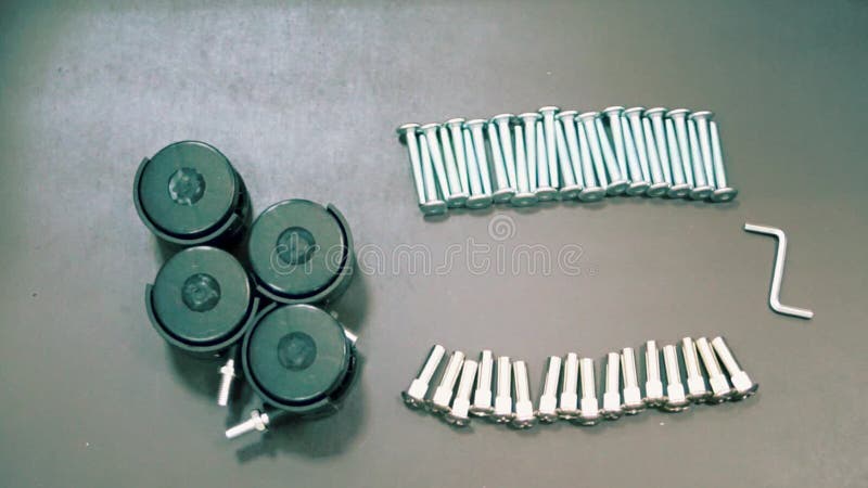 A Complete Set of Components for Assembly of an Office Chair Top View ...
