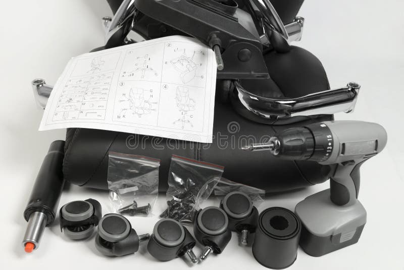 Complete Set of Components for Assembly Stock Photo - Image of decor ...