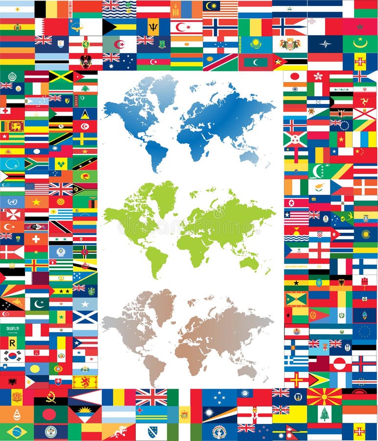 Complete Set of Flag of the World Stock Vector - Illustration of ...