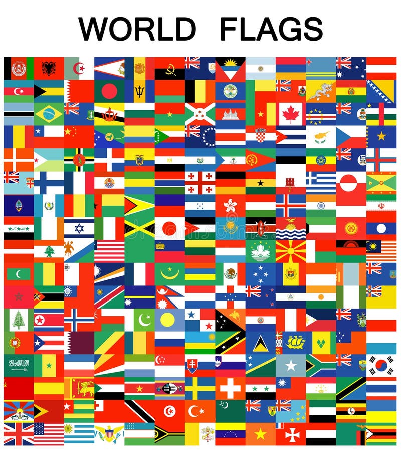 Complete set of Flags stock illustration. Illustration of sign - 26886142
