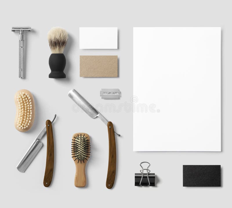 A Complete Set of Models Shape BarberÂ shop Stock Image - Image of ...
