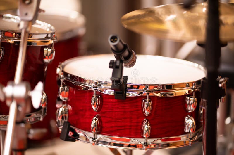 Complete Set of Musical Instruments with Complete Set of Red Drums in ...