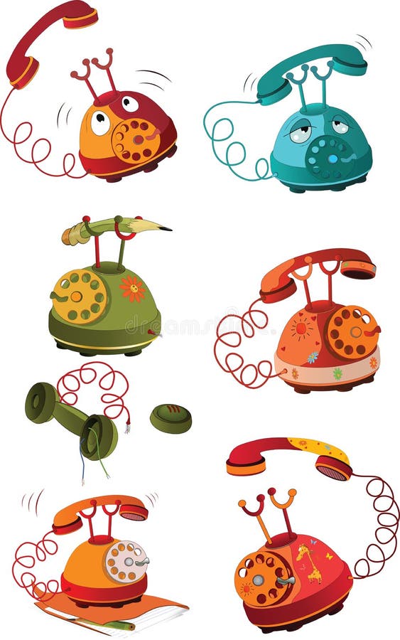 The complete set of phones stock vector. Illustration of broken - 20779684