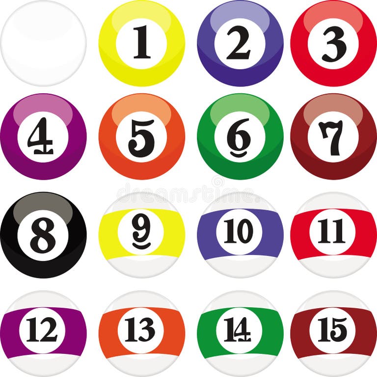 Red Yellow Pool Balls Stock Illustrations – 670 Red Yellow Pool Balls ...