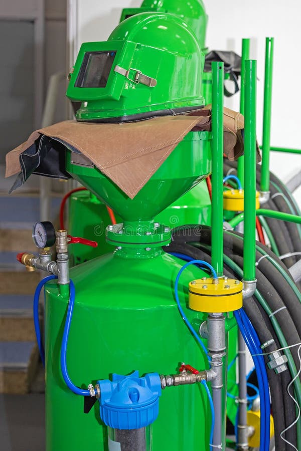 Sandblasting Equipment Set stock photo. Image of sanding - 395153996