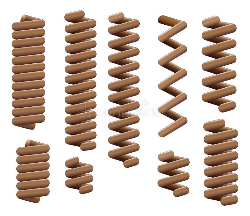 Complete set springs stock vector. Illustration of machine - 113312346