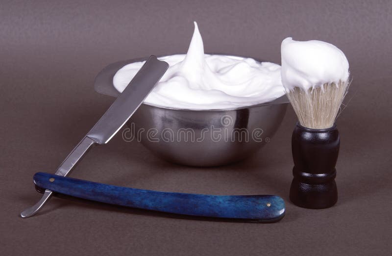 A Complete Shaving-set: Razor, Shaving Brush and a Bowl for Shaving ...