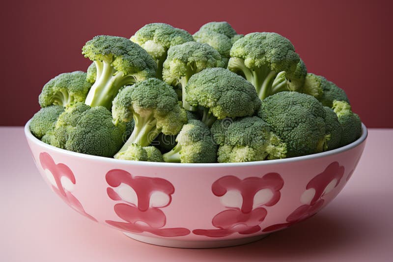 Complete the Sight of Fresh Cauliflower and Broccoli in a Pink Stock ...