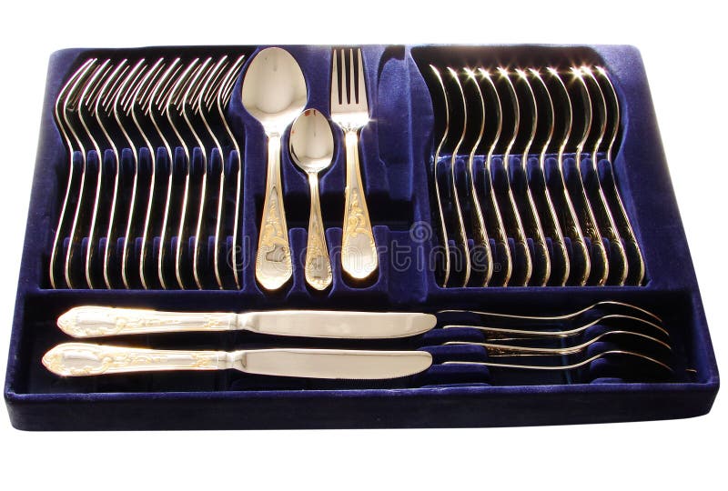 Complete silverware set stock image. Image of objects - 9508273