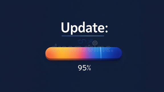 95 Complete Software Update Progress Bar Loading Download Upgrade Stock ...