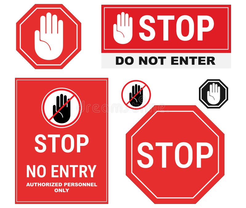 Complete Stop Sign Bundle Traffic and Safety Vectors Ready To Print ...