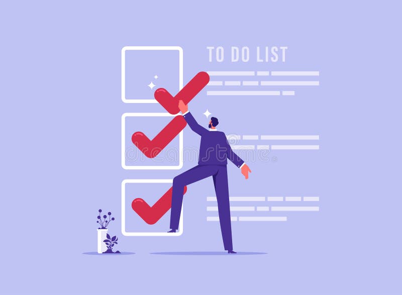 Complete To Do List Concept Stock Vector - Illustration of appointment ...
