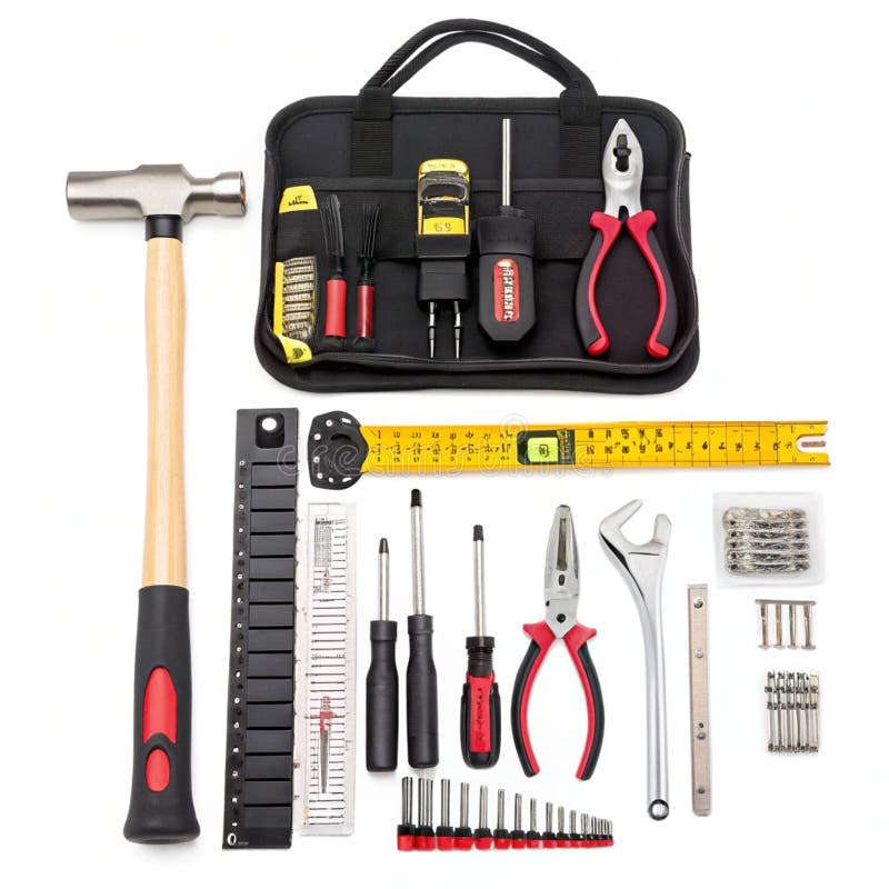 Complete Tool Kit stock illustration. Illustration of construction ...
