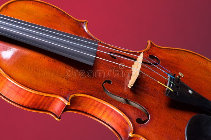 Complete Violin Viola on Red Stock Photo - Image of instrument, resin ...