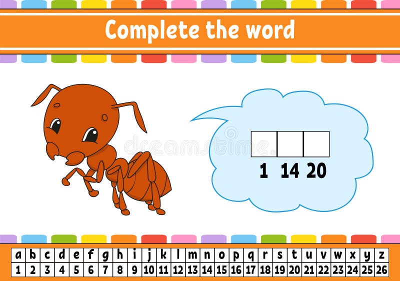 Complete the Words. Cipher Code. Learning Vocabulary and Numbers ...