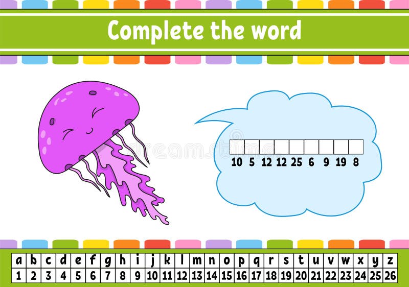 Complete the Words. Cipher Code. Learning Vocabulary and Numbers ...