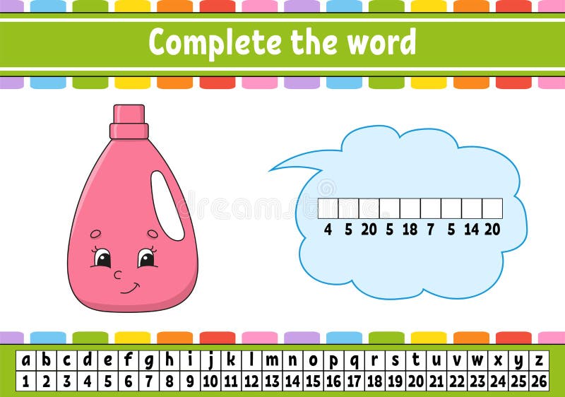 Complete the Words. Cipher Code. Learning Vocabulary and Numbers ...