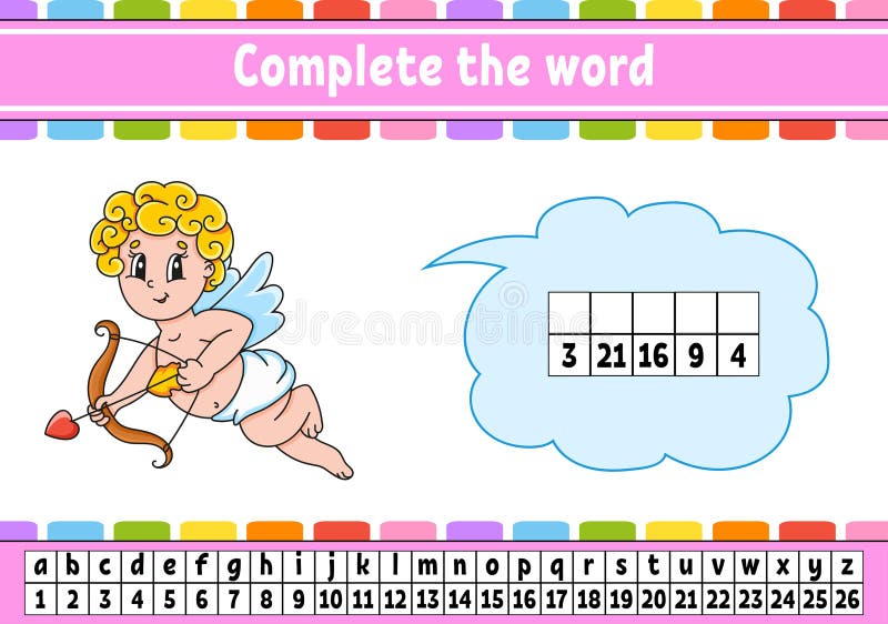 Complete the Words. Cipher Code. Learning Vocabulary and Numbers ...