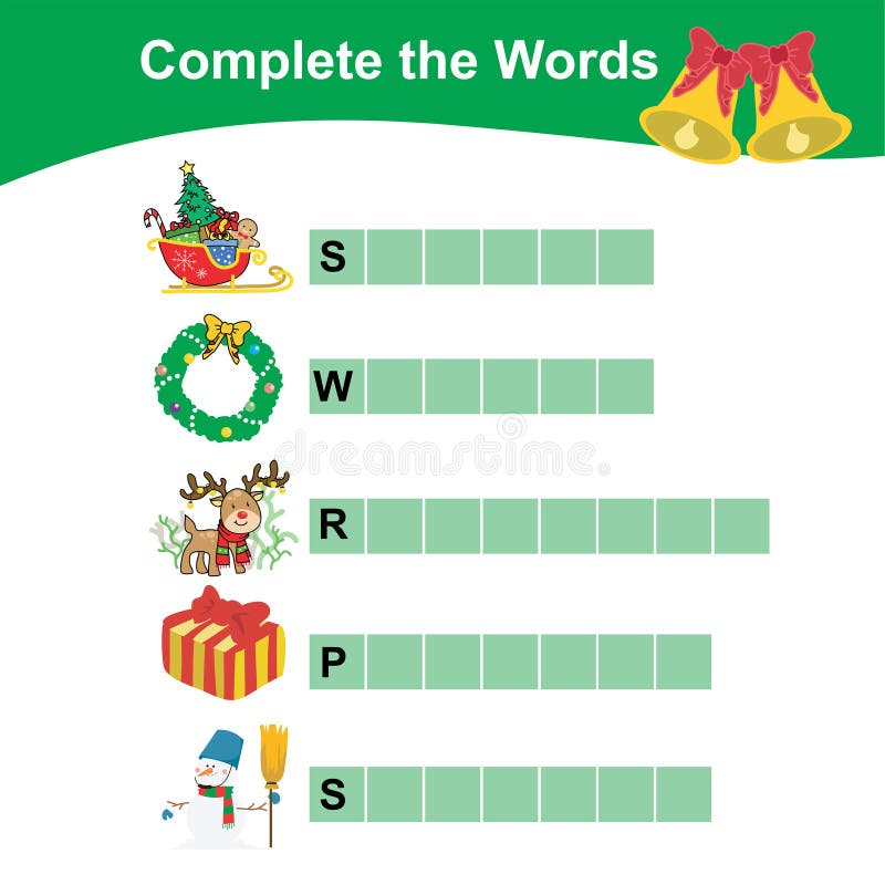 Complete the Words Printable Worksheet for Kids. Learning about ...
