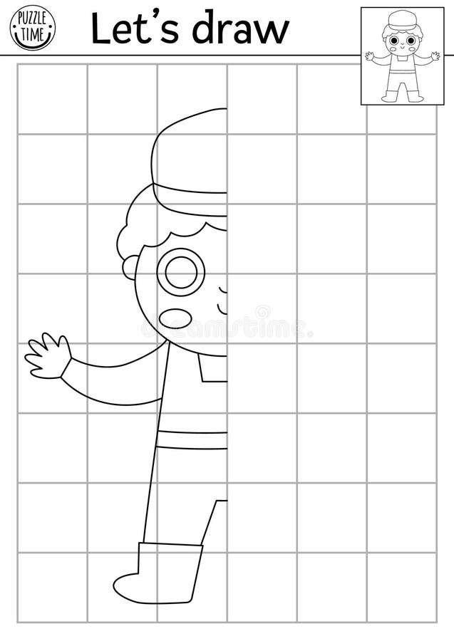 Complete the Worker. Vector Construction Site Symmetrical Drawing ...