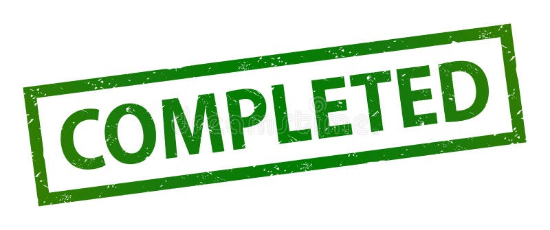 Completed Grunge Stamp Seal Stock Vector - Illustration of icon ...