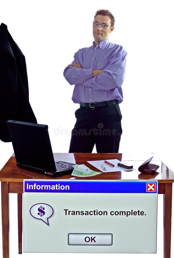 Completed Business Transaction Stock Image - Image of notebook ...