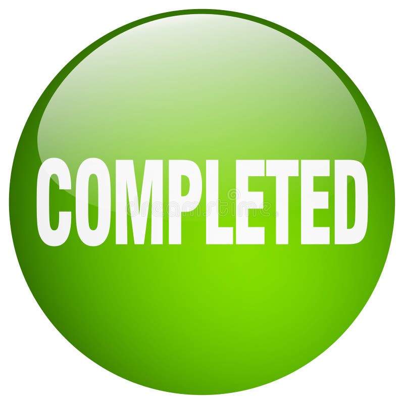 Completed button stock vector. Illustration of modern - 122781094