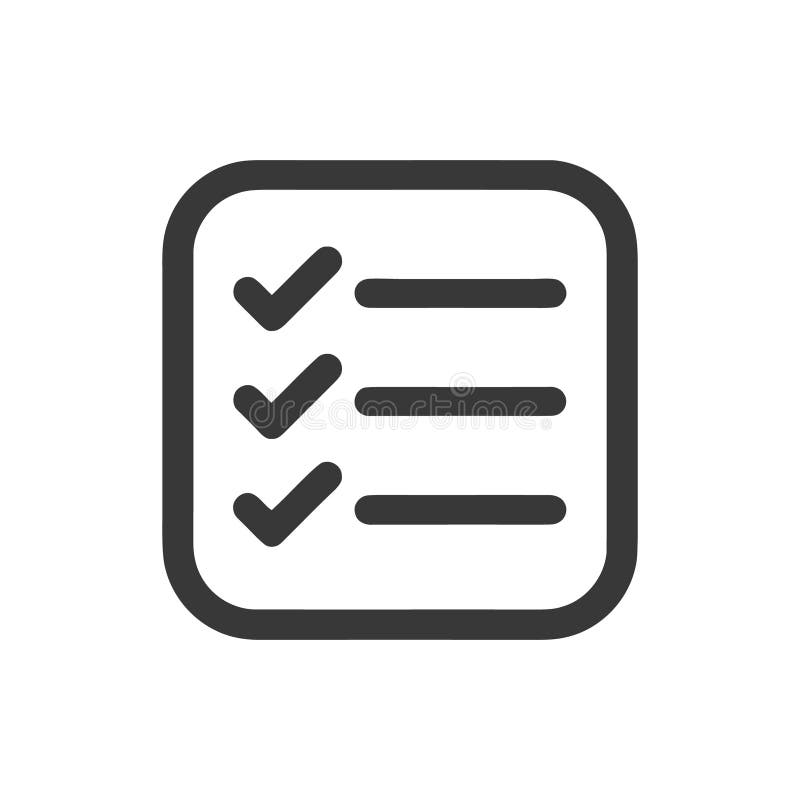 Completed Checklist Icon: a Simple Task Management Symbol Stock Vector ...