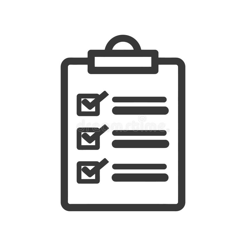 Completed Checklist on Clipboard, Business Management Icon Stock Vector ...