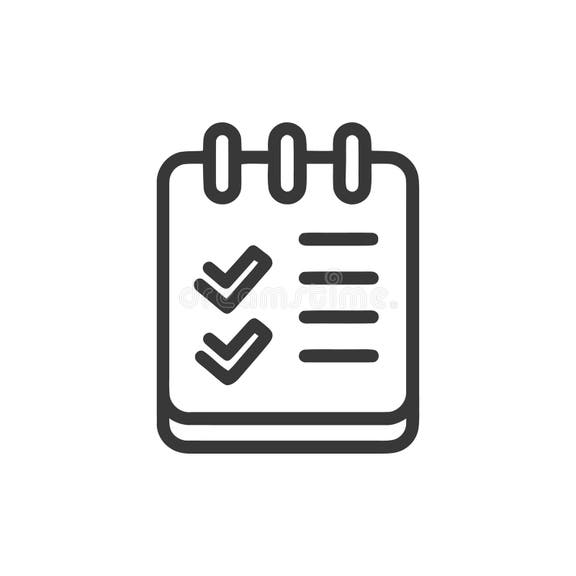 Completed Checklist Notepad Icon: a Simple To-Do List App Stock Vector ...