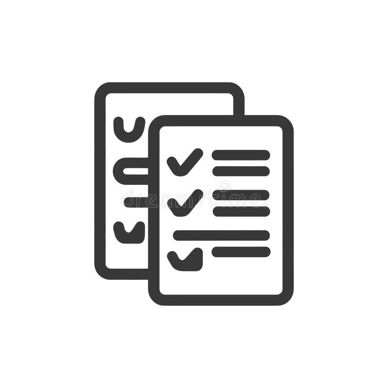 Overlapping Checklist Forms with Checkmarks and Dashes for Efficient ...