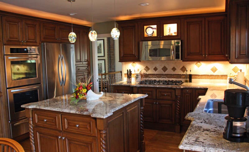 Kitchen Remodel in a Southern California Home Stock Photo - Image of ...