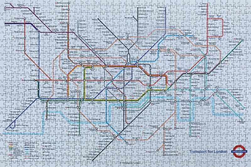A Completed London Underground Map Themed 1000-piece Jigsaw Puzzle ...
