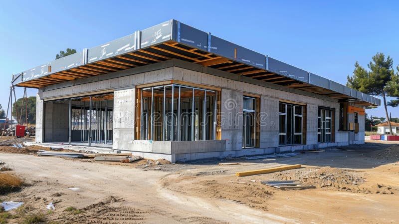 A Completed Prefabricated Section of a Building Showcasing the ...