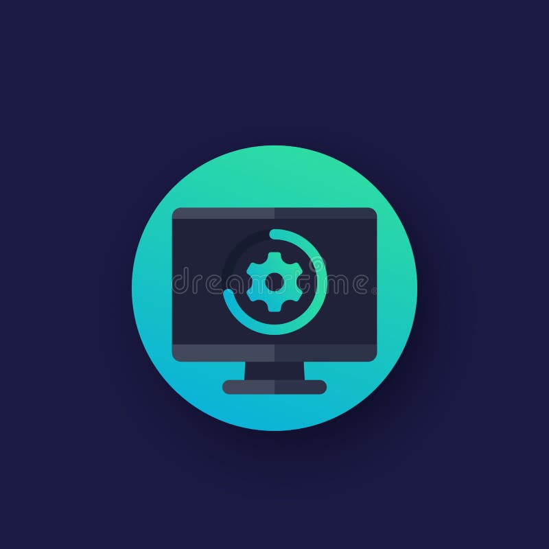 Completed Progress, Update Icon Stock Vector - Illustration of computer ...