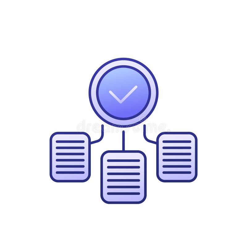 Completed Projects Icon with Outline Stock Vector - Illustration of ...