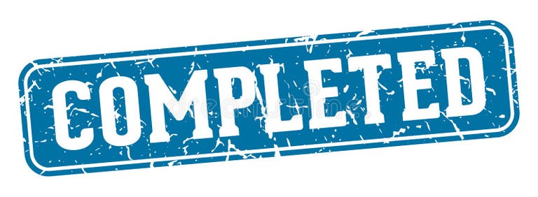 Completed Rectangular Sign. Completed Stamp Stock Vector - Illustration ...