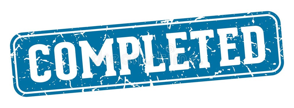 Completed Rectangular Sign. Completed Stamp Stock Vector - Illustration ...