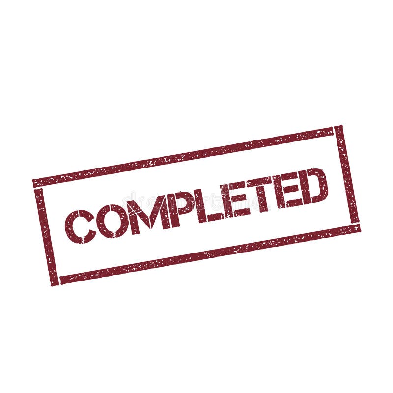 Completed Rectangular Stamp. Stock Vector - Illustration of post, icon ...