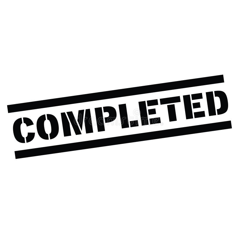 Completed rubber stamp stock vector. Illustration of sign - 125381115