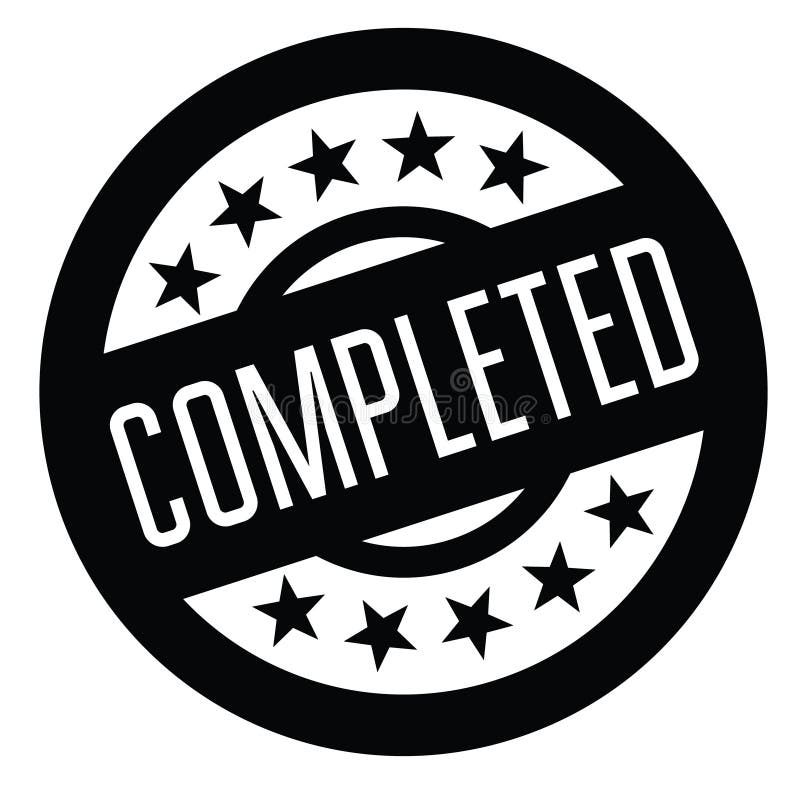 Completed rubber stamp stock vector. Illustration of business - 125381130